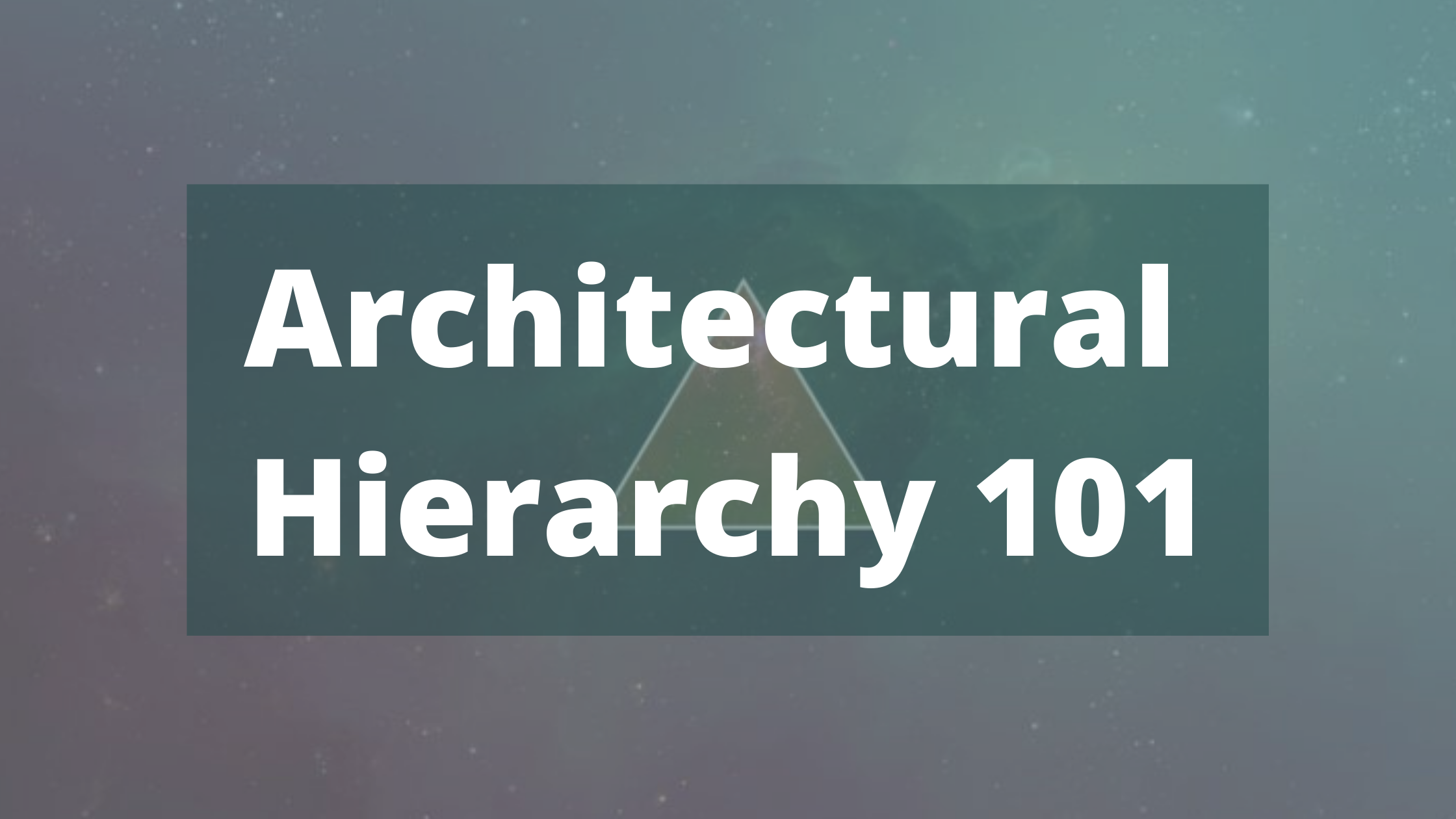 Hierarchy In Architecture